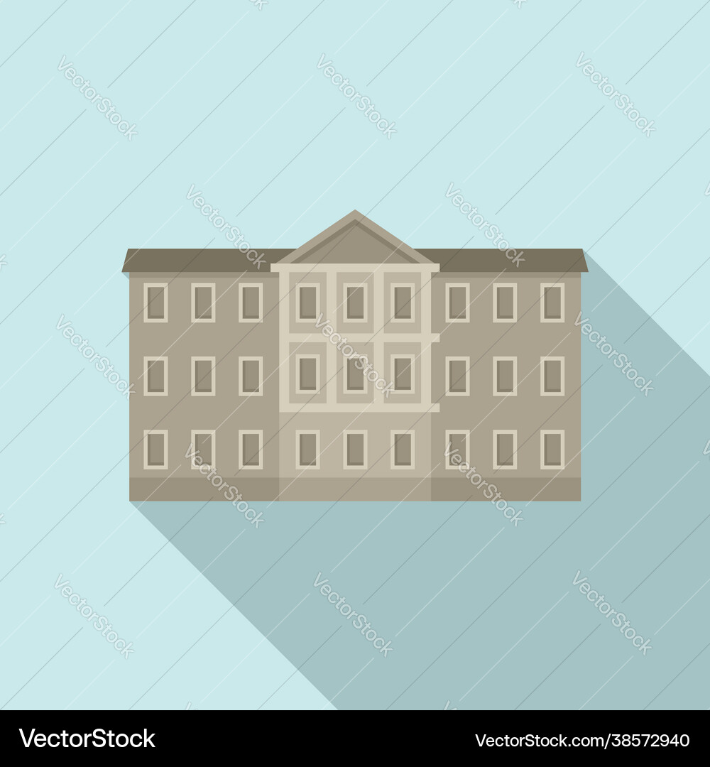 Ireland parliament icon flat dublin Royalty Free Vector