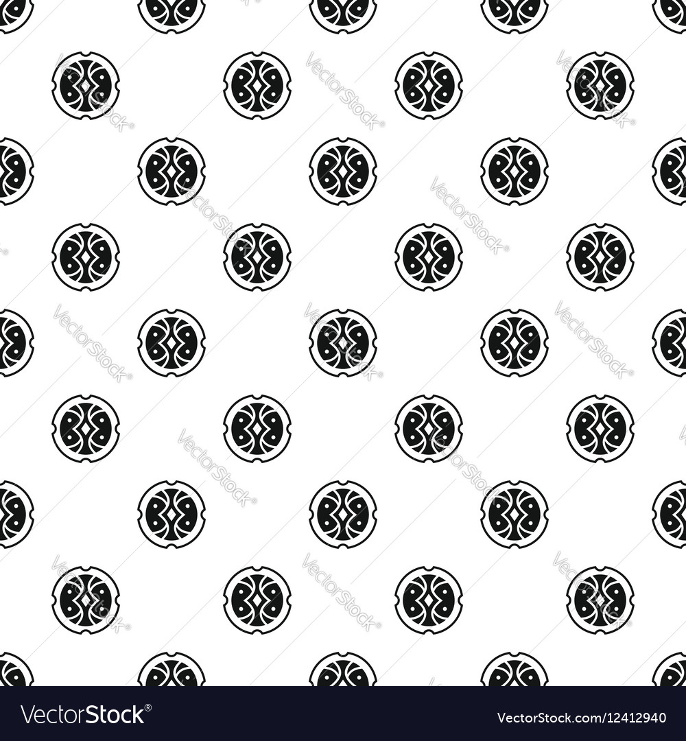 Shield for fighting pattern simple style Vector Image