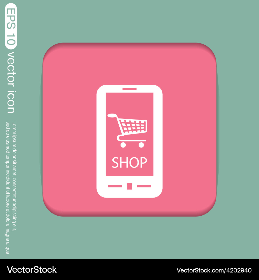Shopping cart online store Royalty Free Vector Image