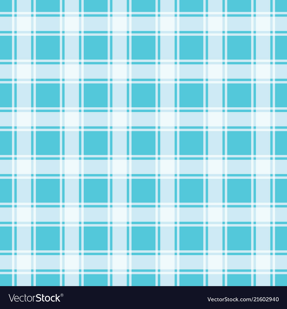 Turquoise seamless pattern gingham background Vector Image