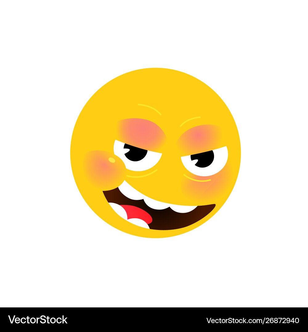 Yellow round head face flat stylized human Vector Image