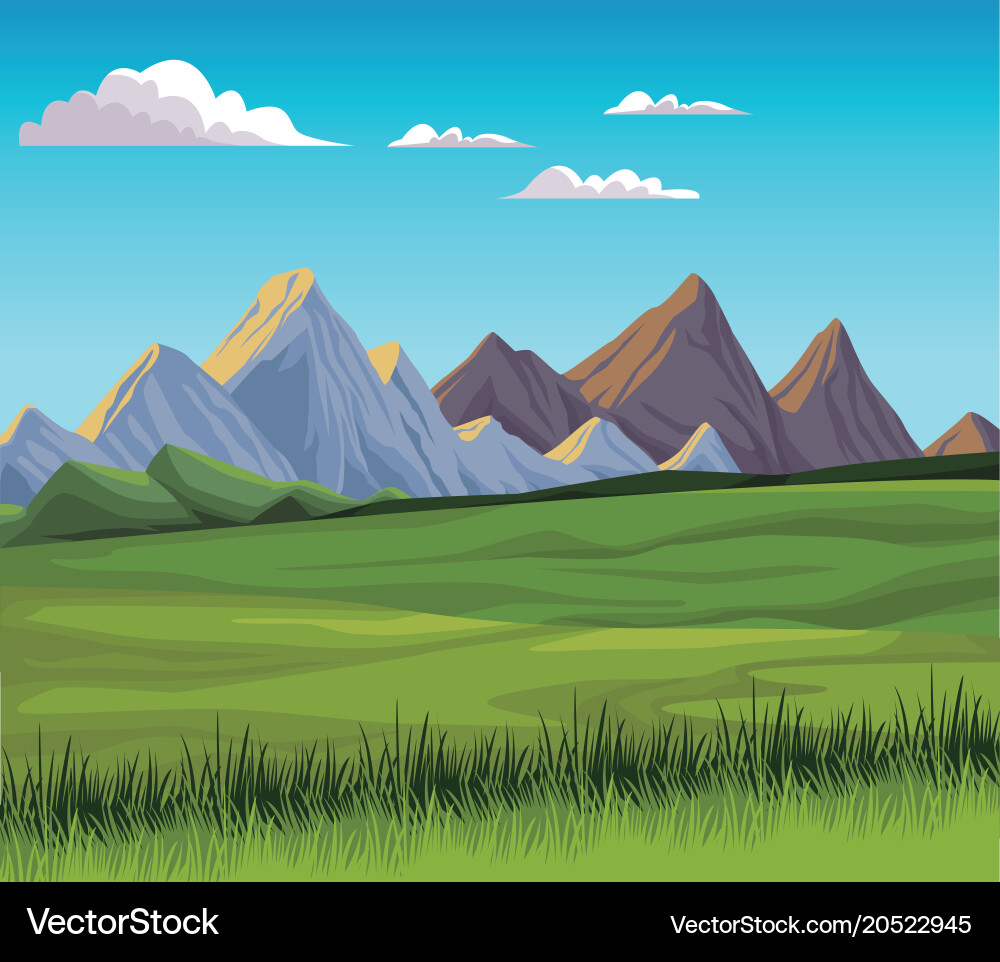 Beautiful nature landscape Royalty Free Vector Image