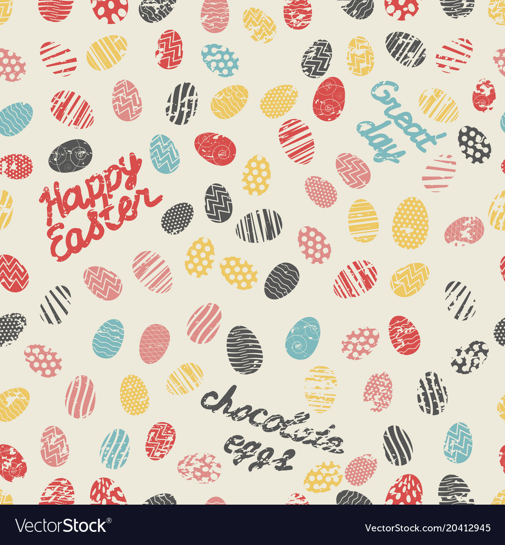 Happy easter seamless pattern Royalty Free Vector Image