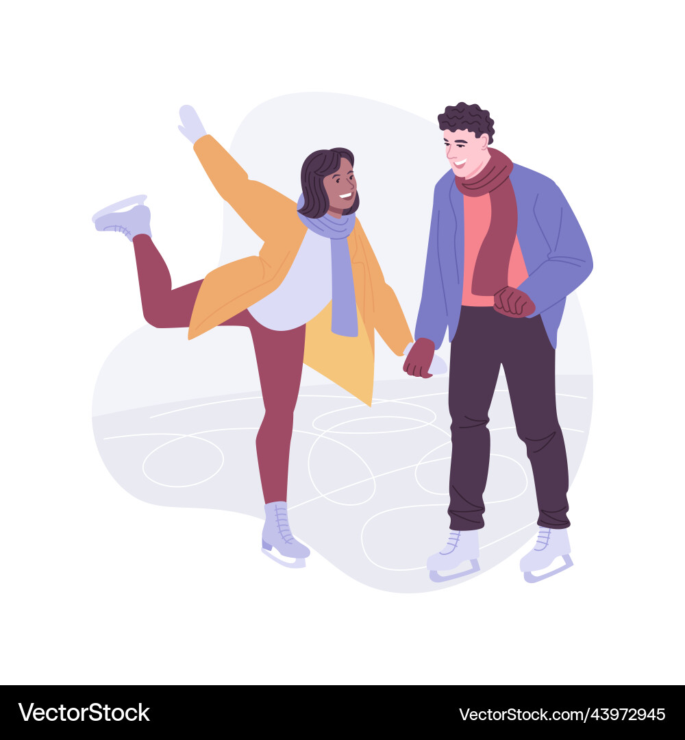Ice skating rink isolated cartoon Royalty Free Vector Image