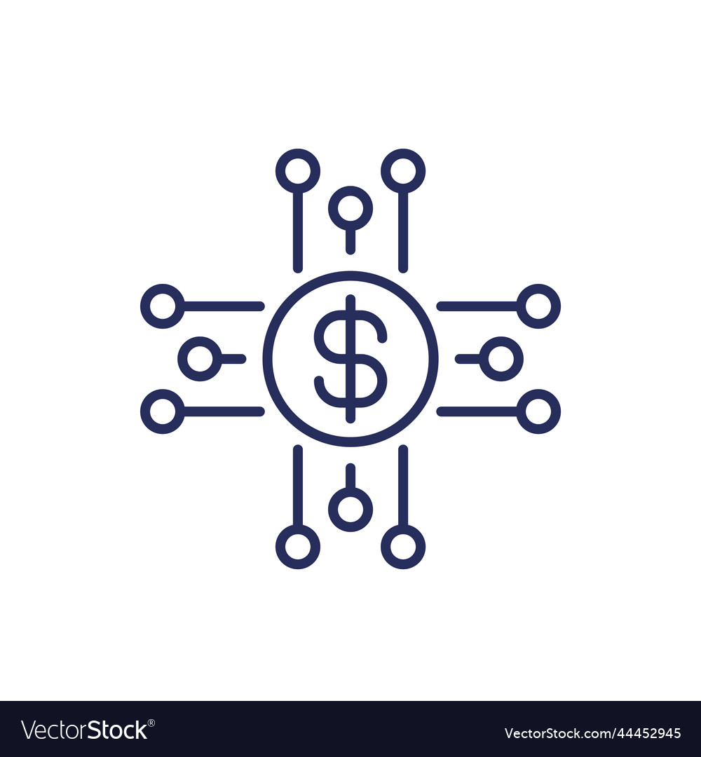 Income streams or sources line icon Royalty Free Vector Income streams or sources line icon Royalty Free Vector