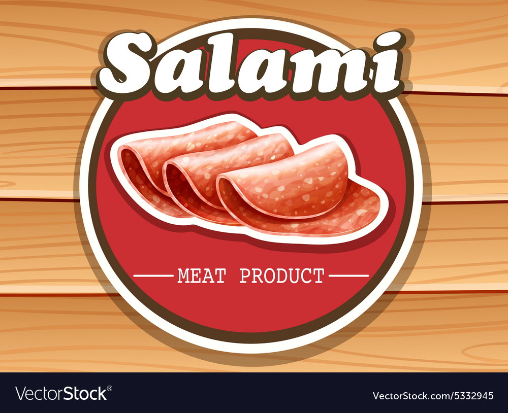 Salami Royalty Free Vector Image - VectorStock