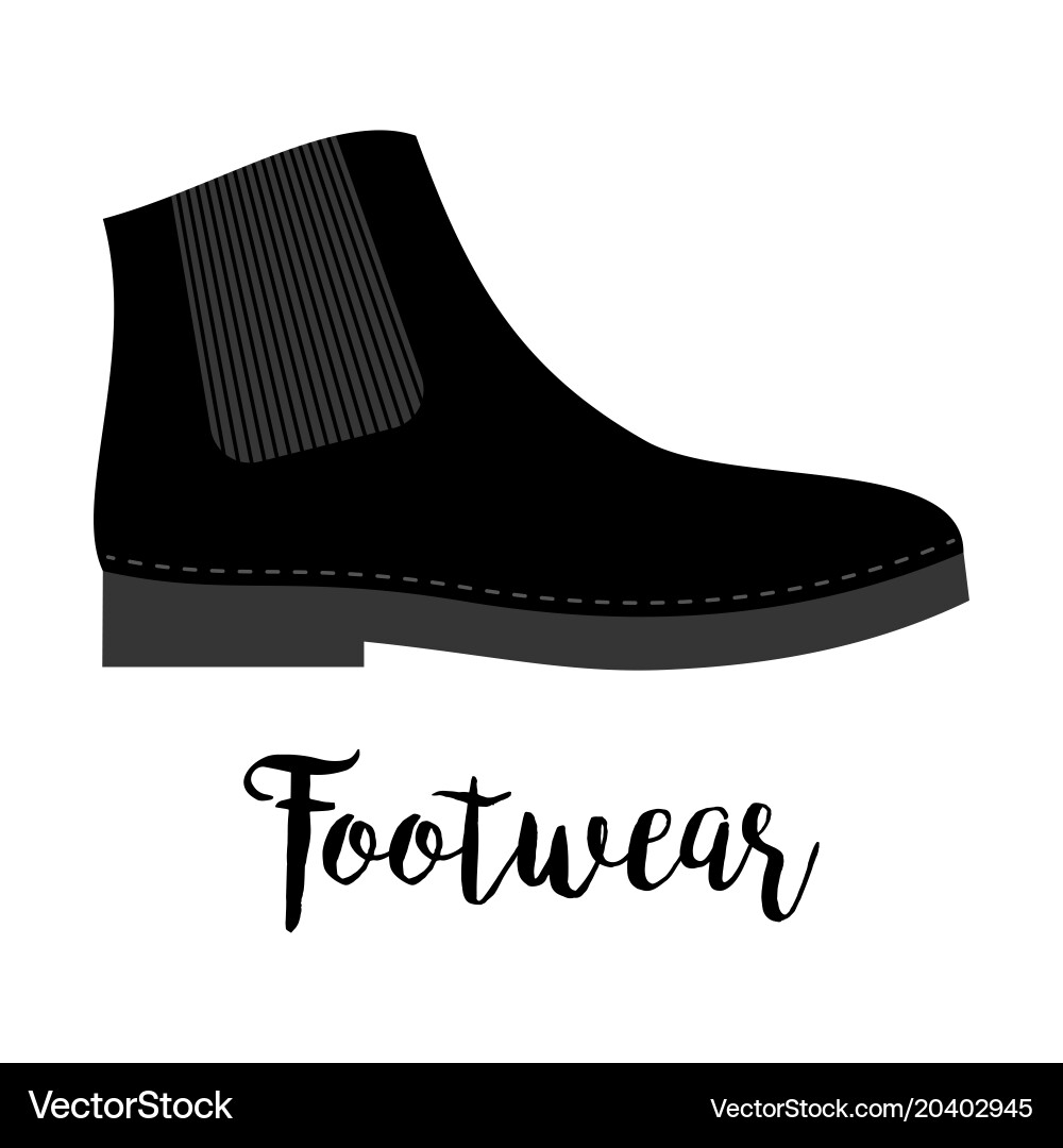 Shoes with text footwear Royalty Free Vector Image