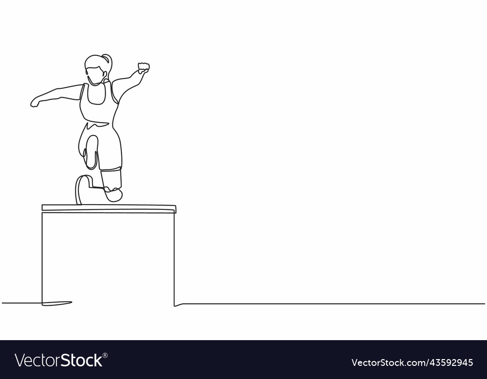 Single continuous line drawing front view Vector Image