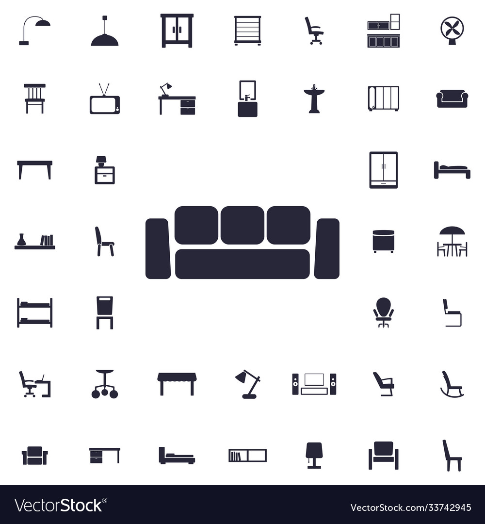 Sofa icon Royalty Free Vector Image - VectorStock