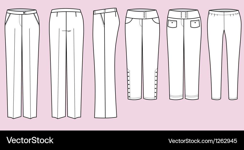 Trousers for woman Royalty Free Vector Image - VectorStock