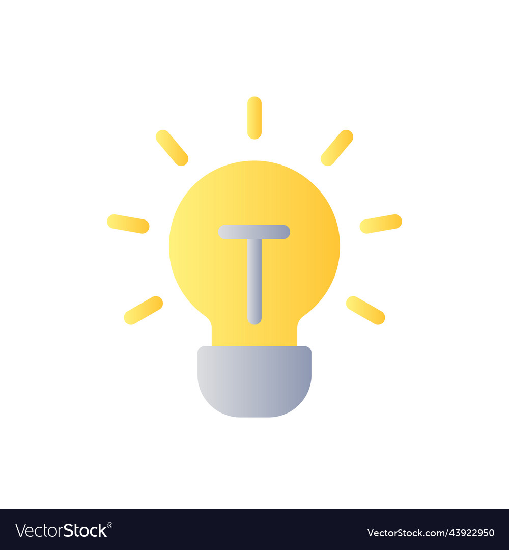 Brilliant idea flat gradient two-color ui icon Vector Image