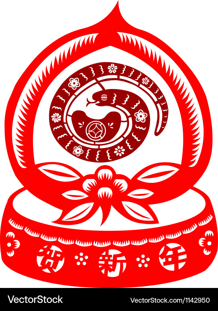 Chinese new year snake Royalty Free Vector Image