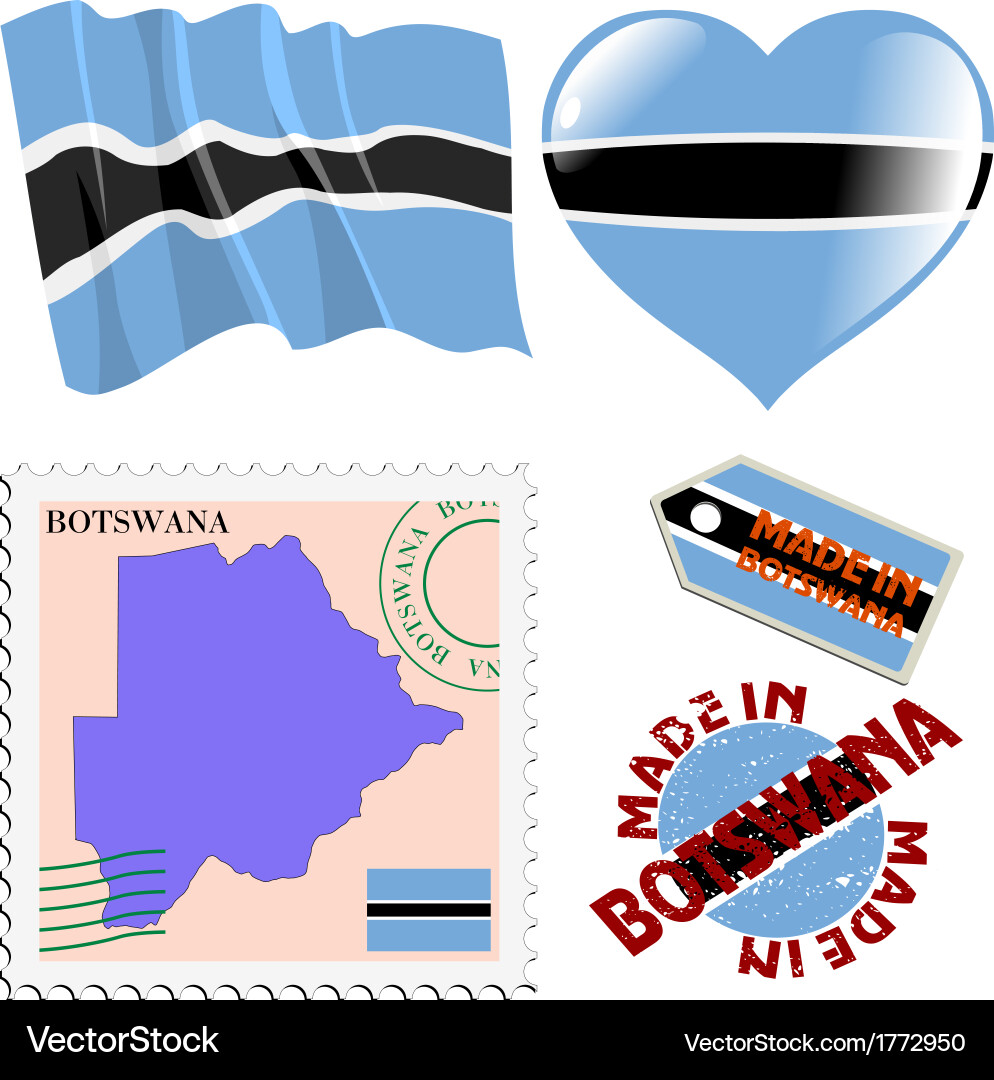 Colours of botswana Royalty Free Vector Image - VectorStock