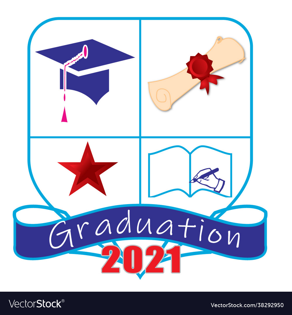Graduation class 2021 png Royalty Free Vector Image