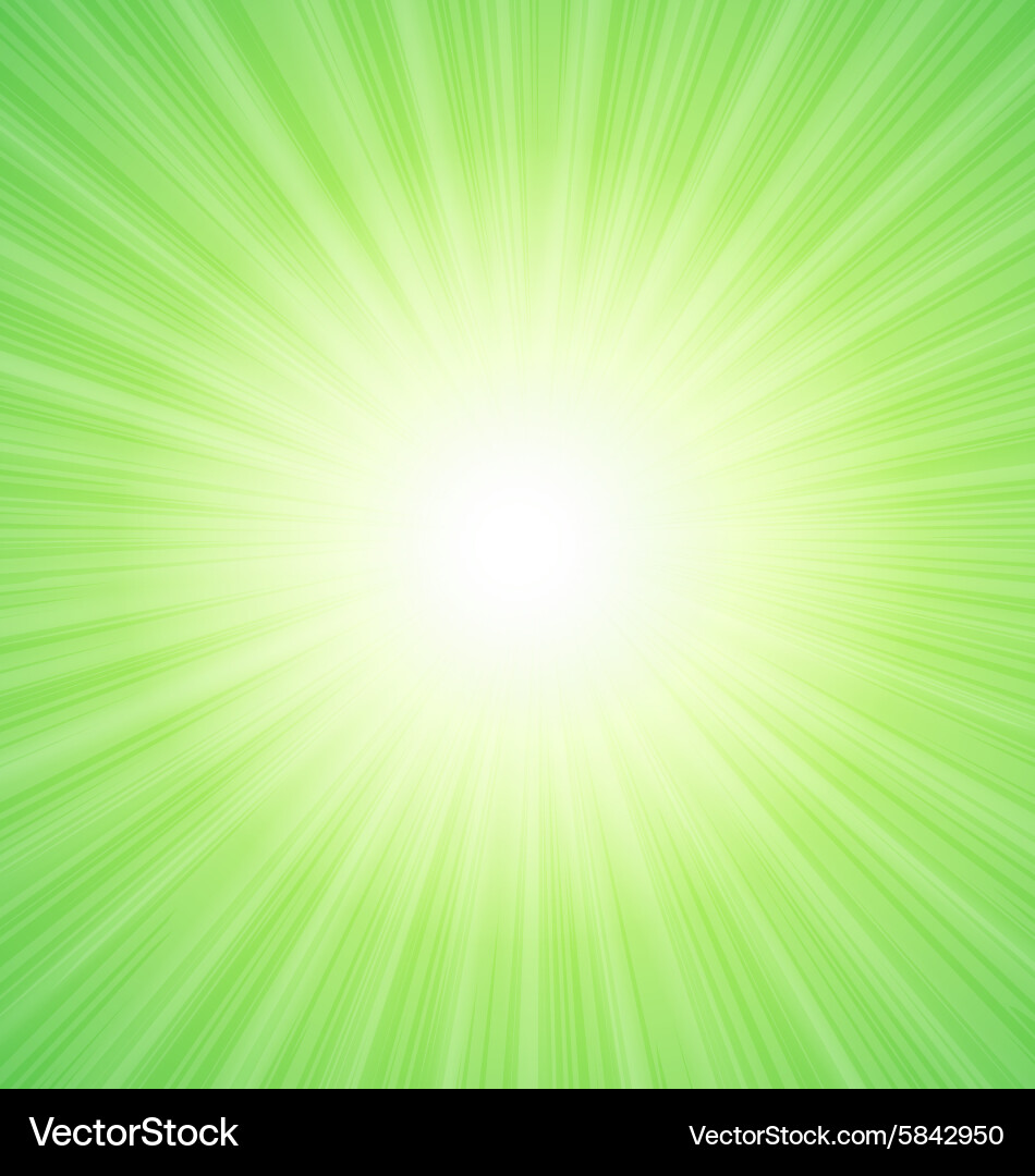 Green sunny background with place for text Vector Image