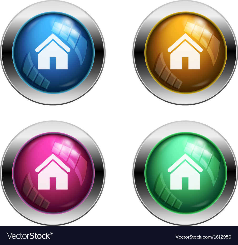 Home buttons Royalty Free Vector Image - VectorStock