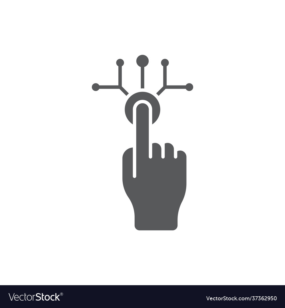 Interactive interface solid icon pictograph Vector Image