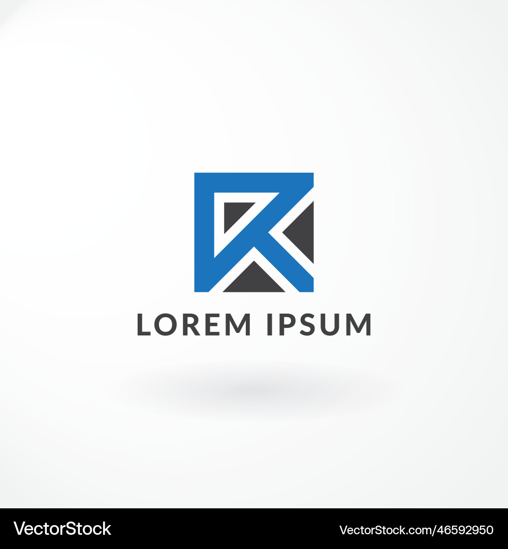 Monogram design letter is abstract letter r Vector Image