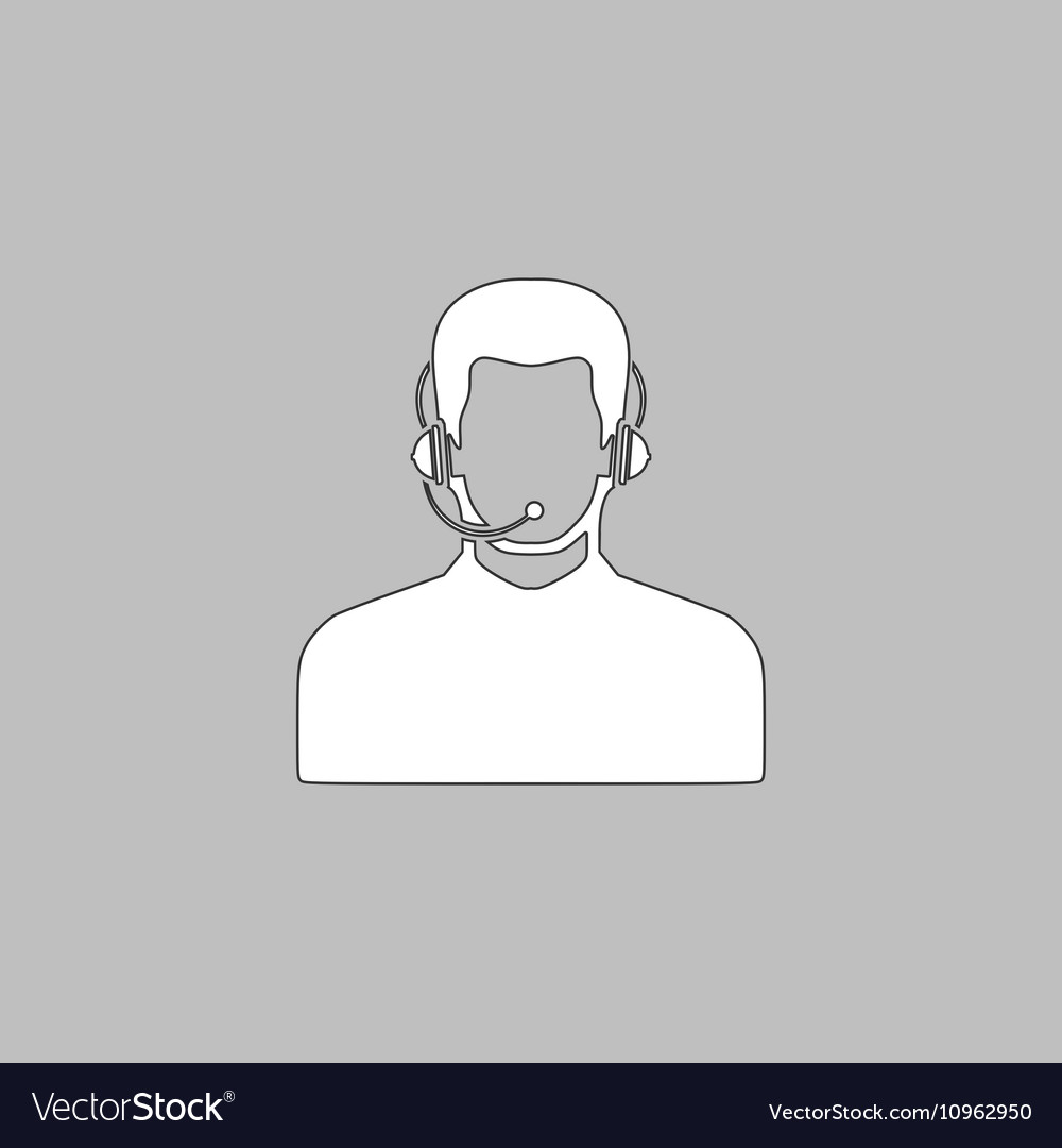 Operator computer symbol Royalty Free Vector Image