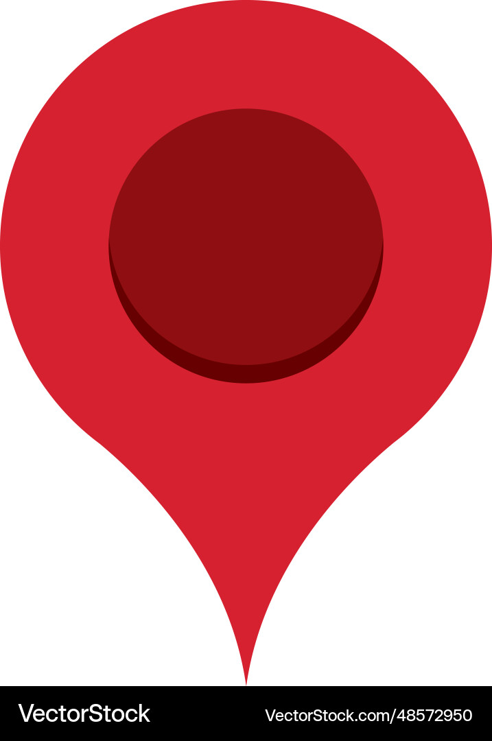 Pin icon location pictogram Royalty Free Vector Image