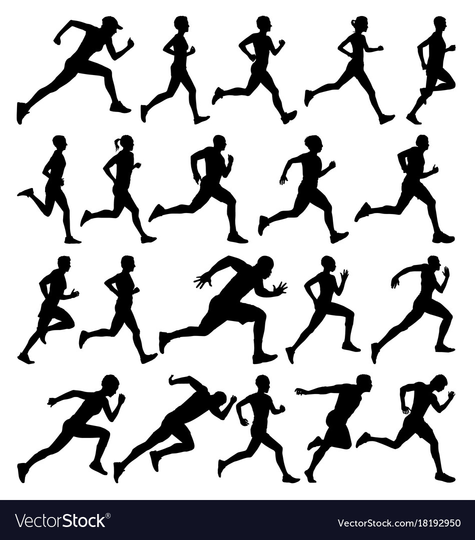 Runners Royalty Free Vector Image - VectorStock