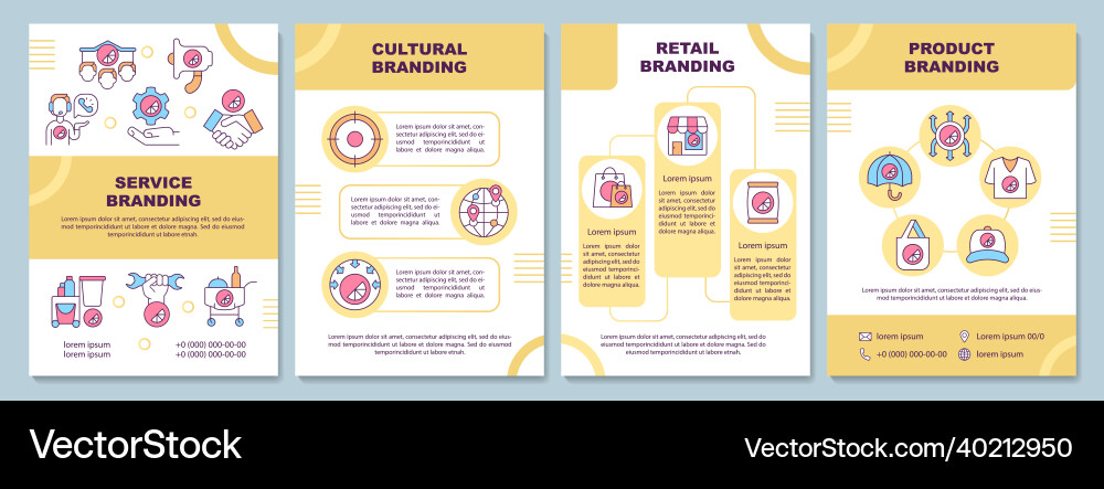 Service branding brochure template Royalty Free Vector Image