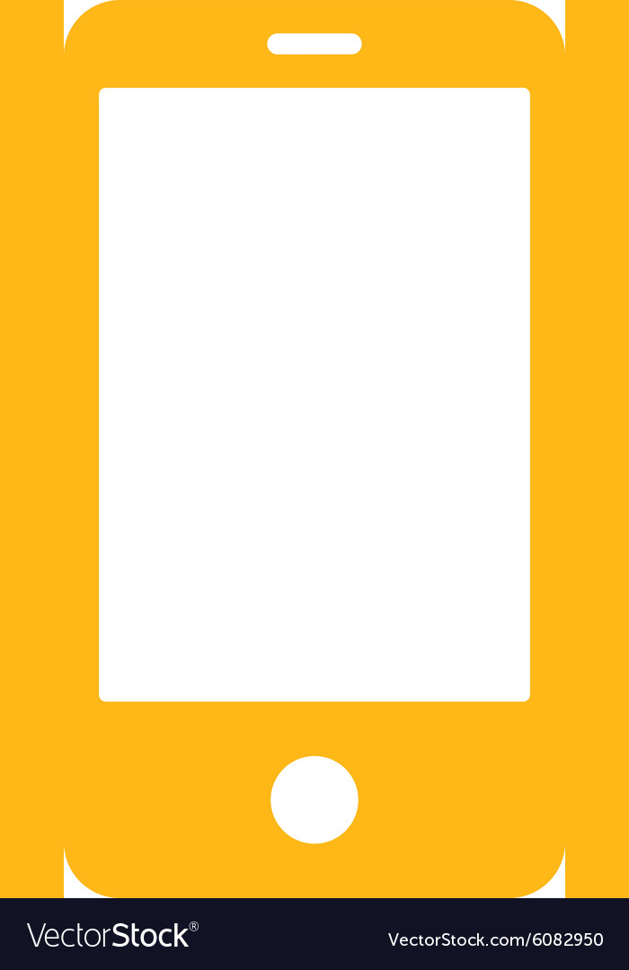 Smartphone flat yellow color icon Royalty Free Vector Image Smartphone flat yellow color icon Royalty Free Vector Image