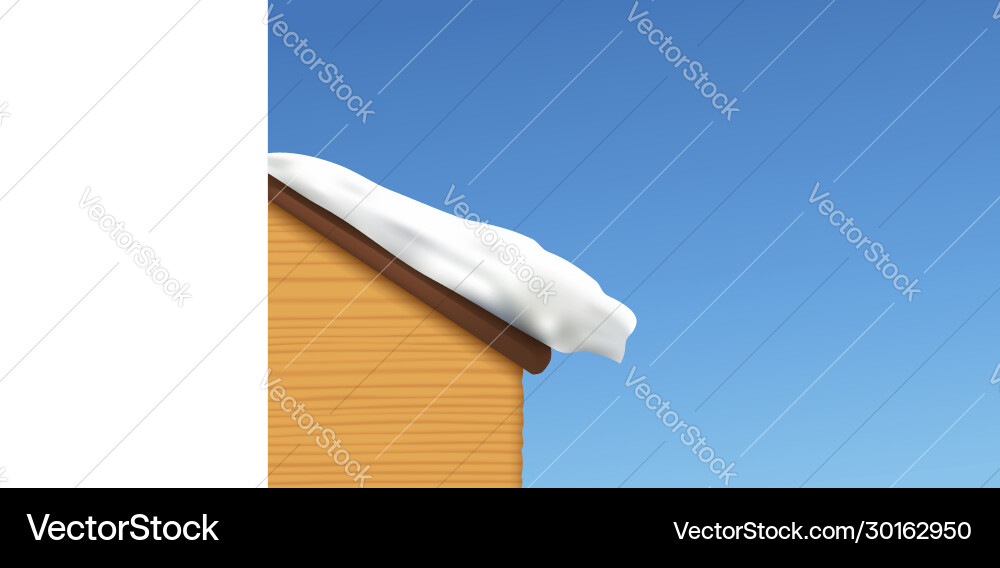 Snow on roof Royalty Free Vector Image - VectorStock