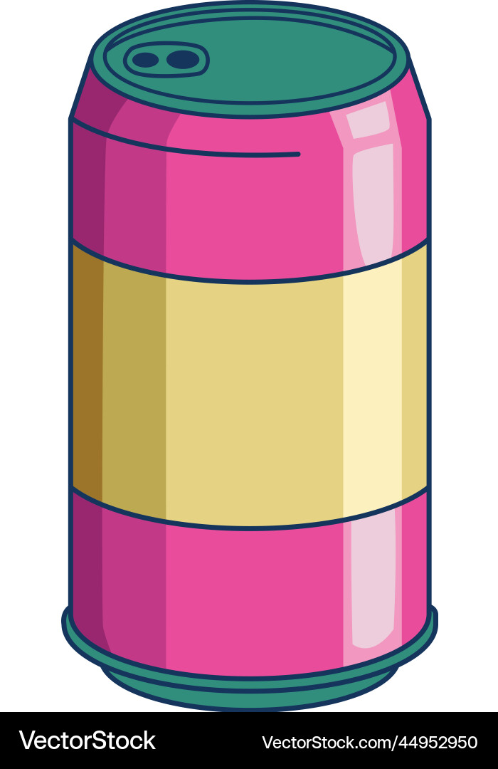 Soda can 90s pop art style Royalty Free Vector Image