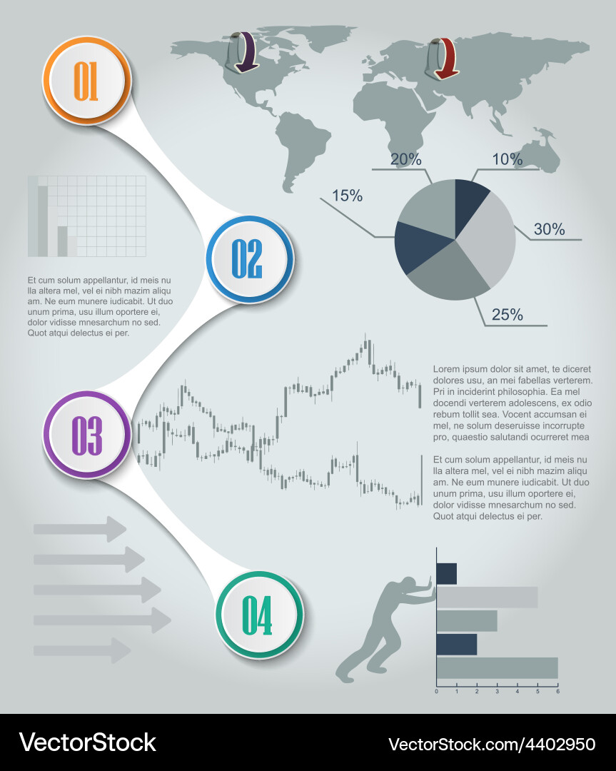 Teamwork social infographic diagram presentation Vector Image