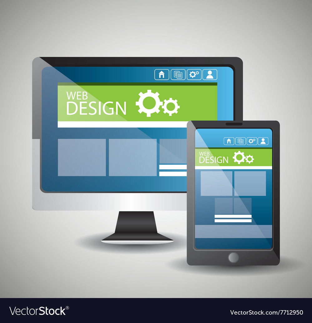 Web development design Royalty Free Vector Image
