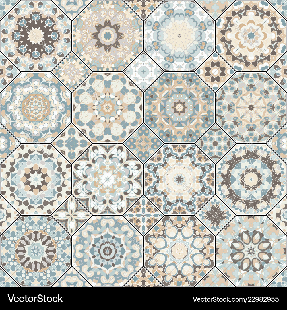 A set of blue tiles Royalty Free Vector Image - VectorStock