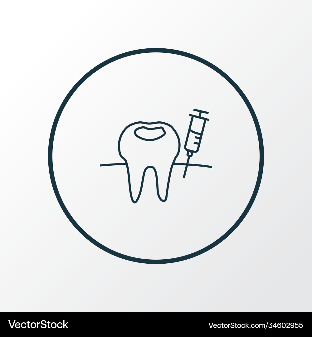 Anesthesia icon line symbol premium quality Vector Image