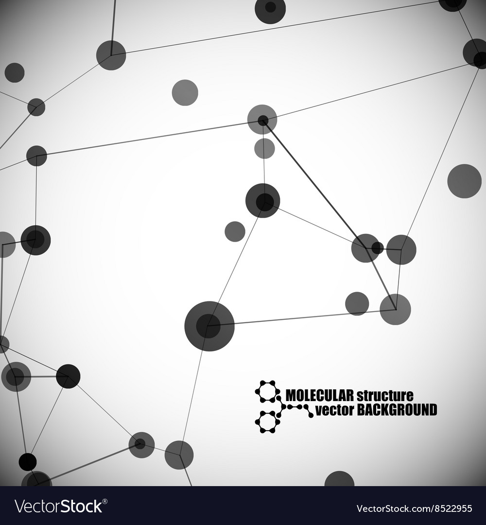 Beautiful molecular structure Royalty Free Vector Image