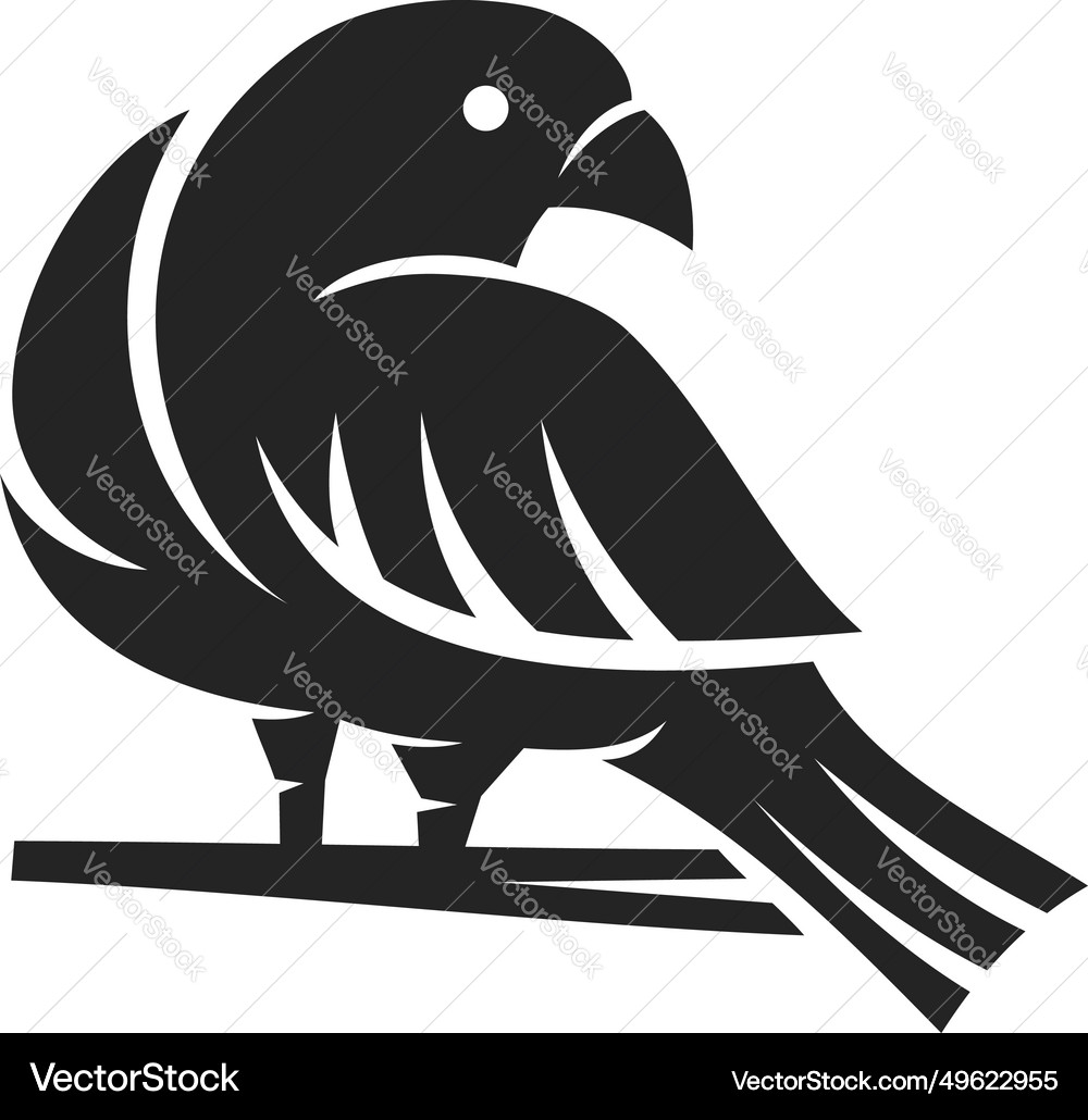 Canary bird logo template isolated brand identity Vector Image