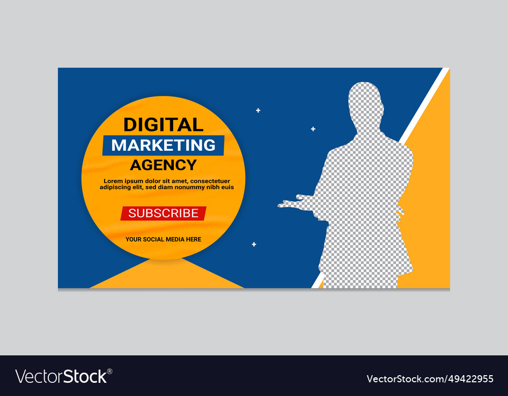 Editable thumbnail template Royalty Free Vector Image