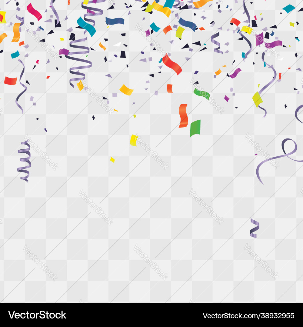 Holiday and confetti flying on background Vector Image