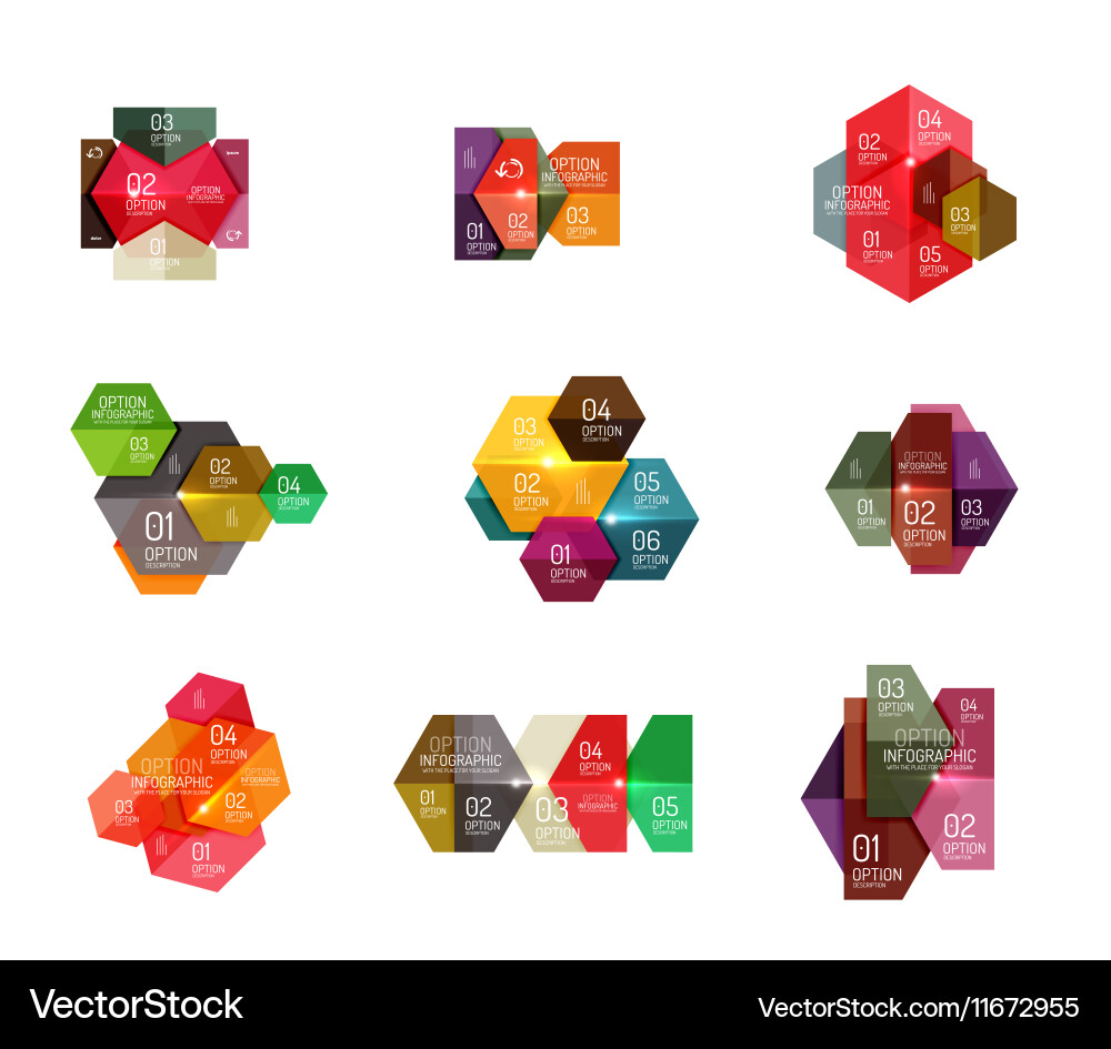 Infographic modern templates - geometric shapes Vector Image
