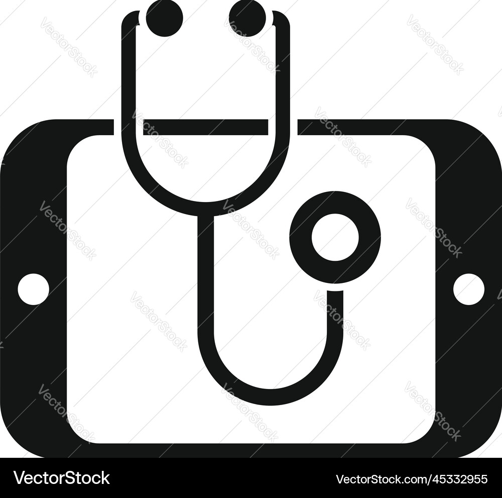 Medical stethoscope icon simple doctor Royalty Free Vector
