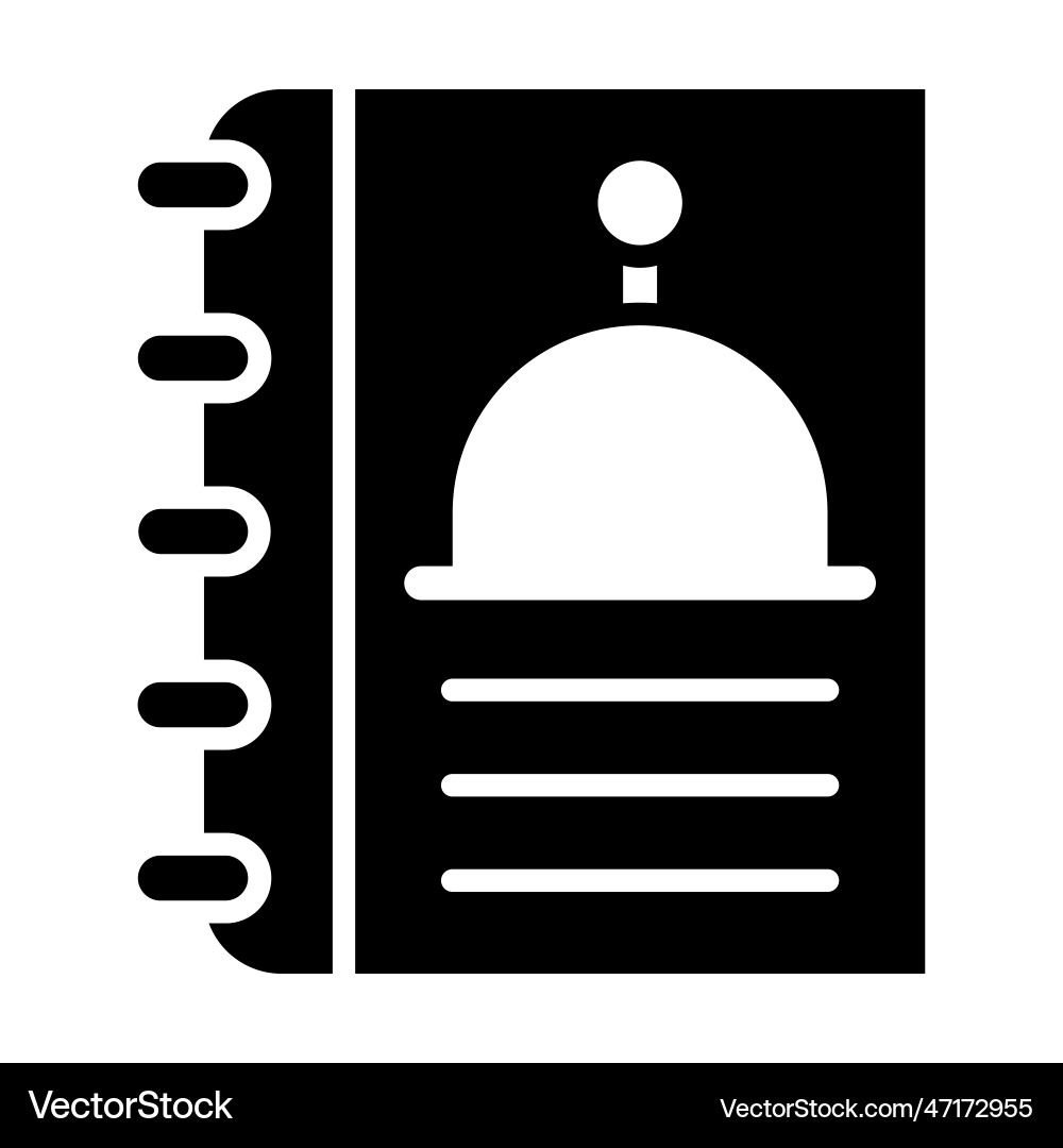 Menu glyph icon for personal and commercial use Vector Image