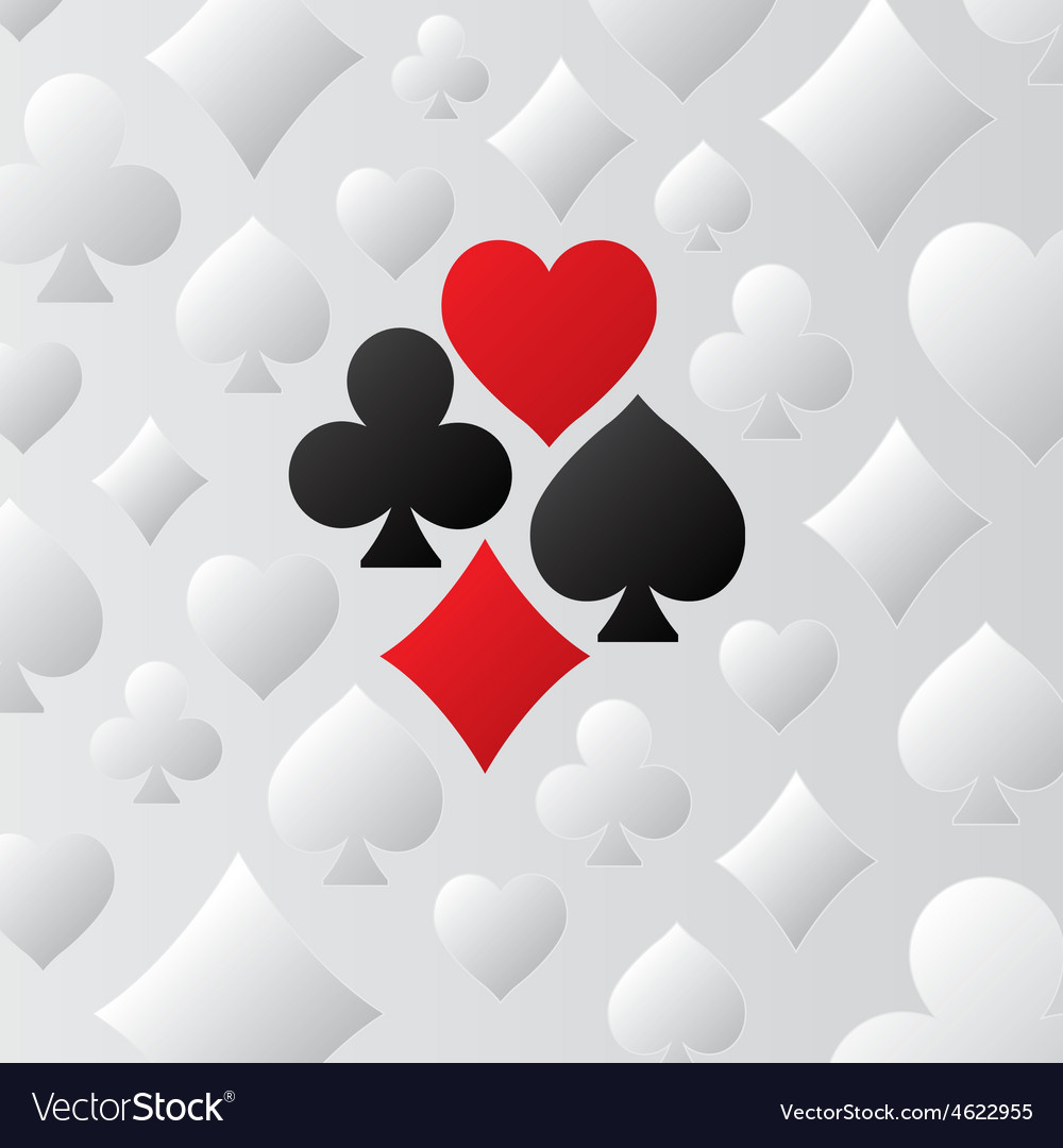 Playing card suits pattern Royalty Free Vector Image