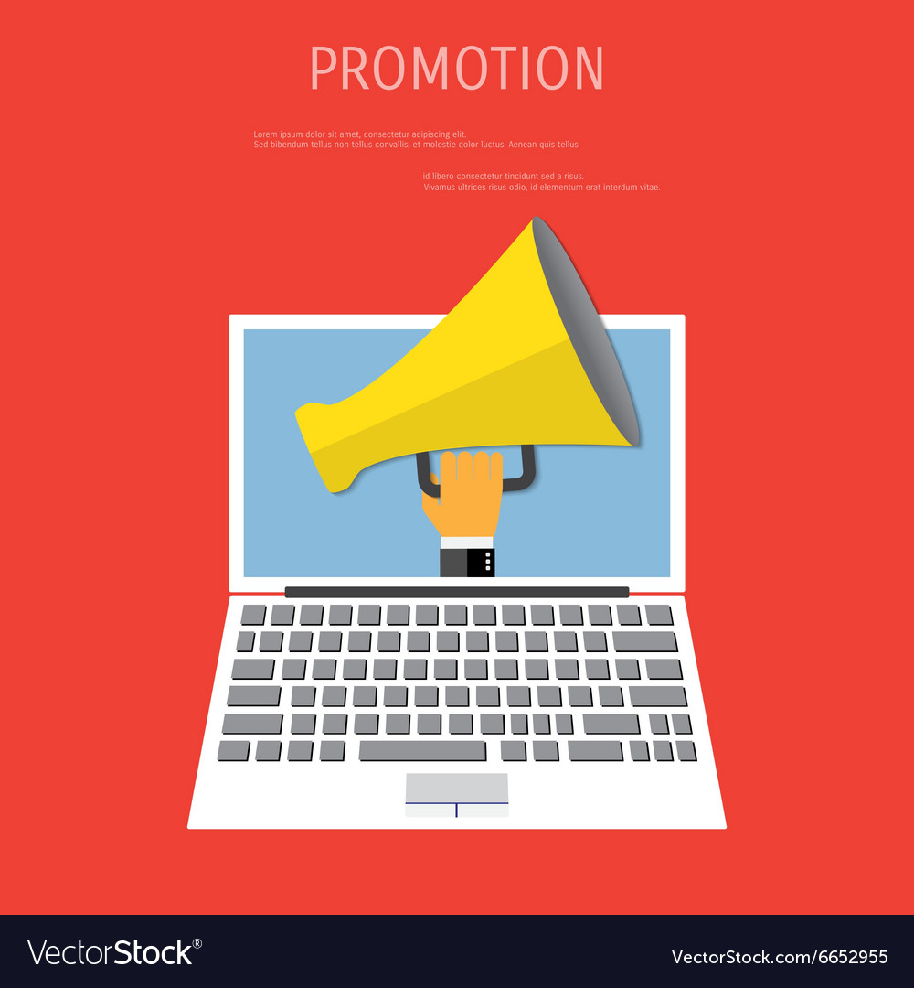 Promotion concept Royalty Free Vector Image - VectorStock