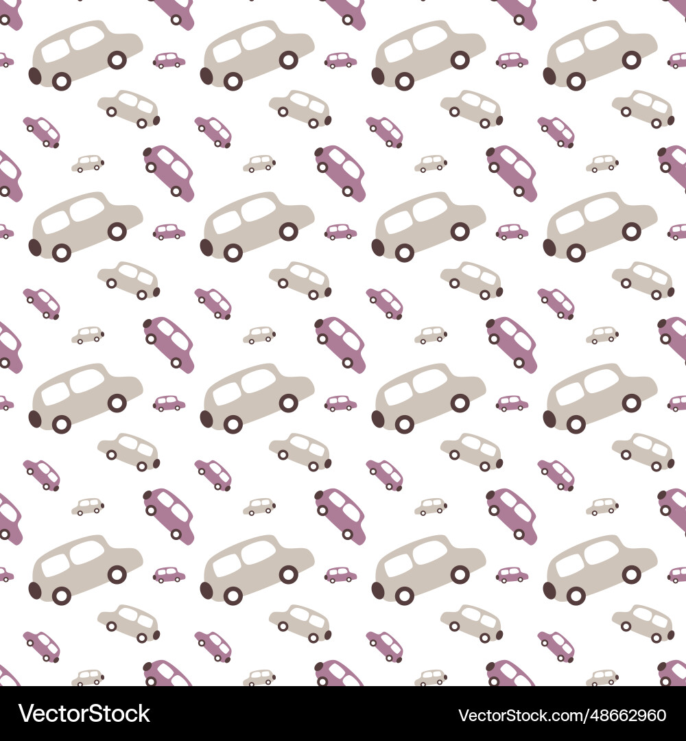 Car pattern seamless design element kids and baby Vector Image