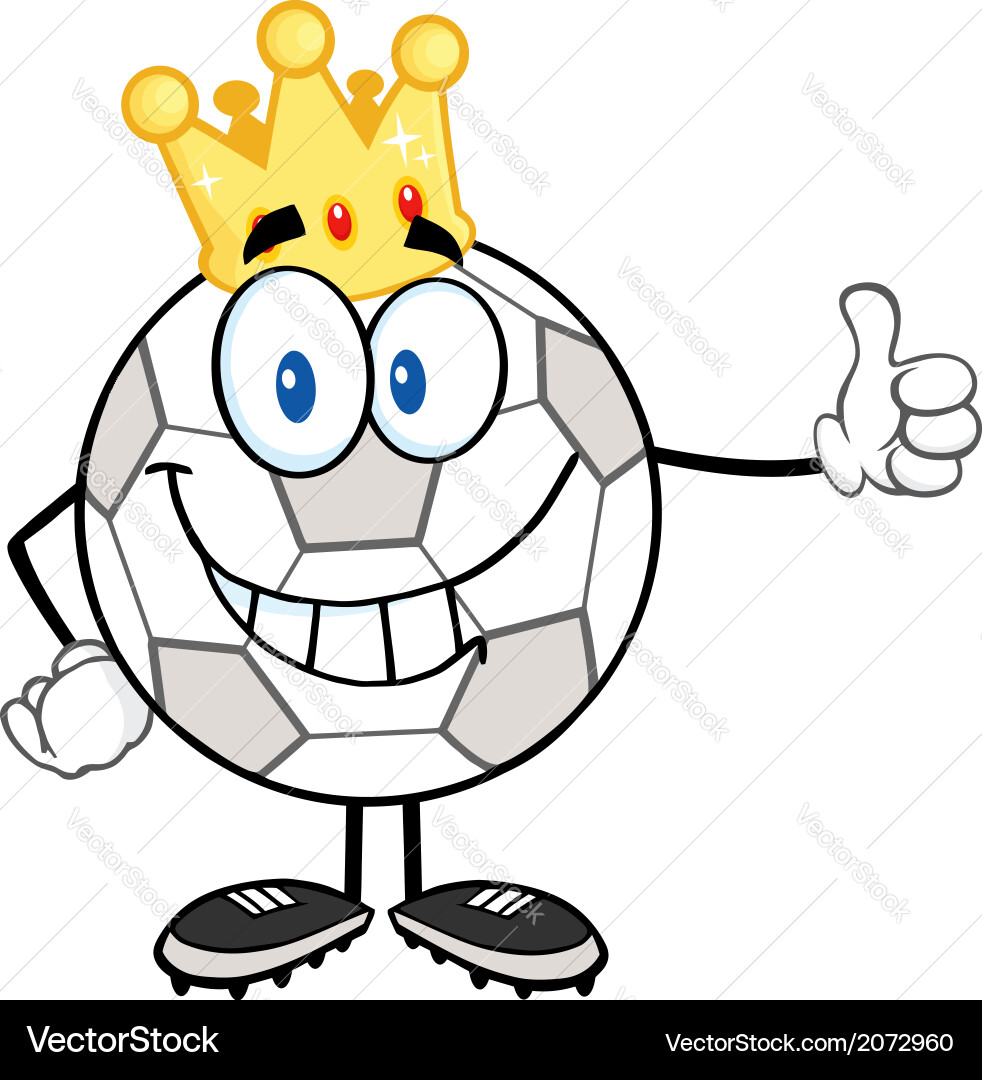 Cartoon soccer ball Royalty Free Vector Image - VectorStock