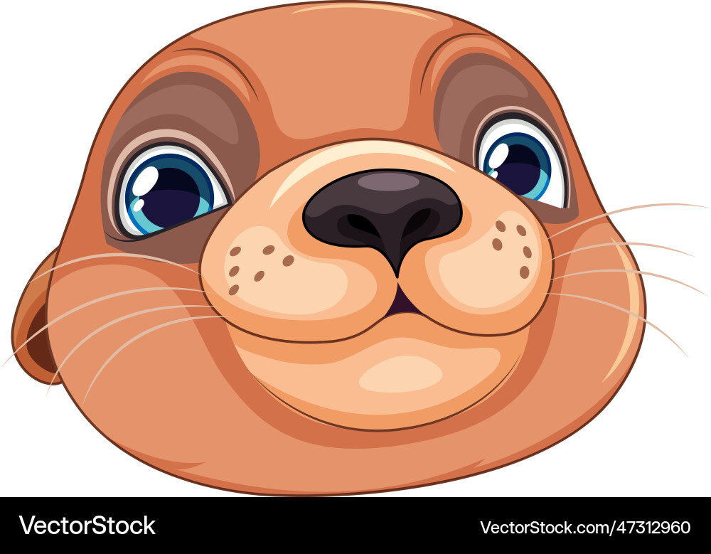 Cute otter cartoon character Royalty Free Vector Image