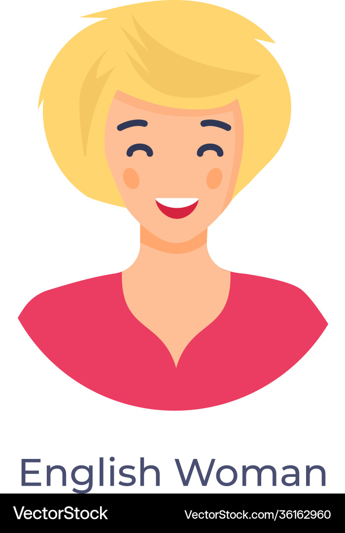 English woman Royalty Free Vector Image - VectorStock