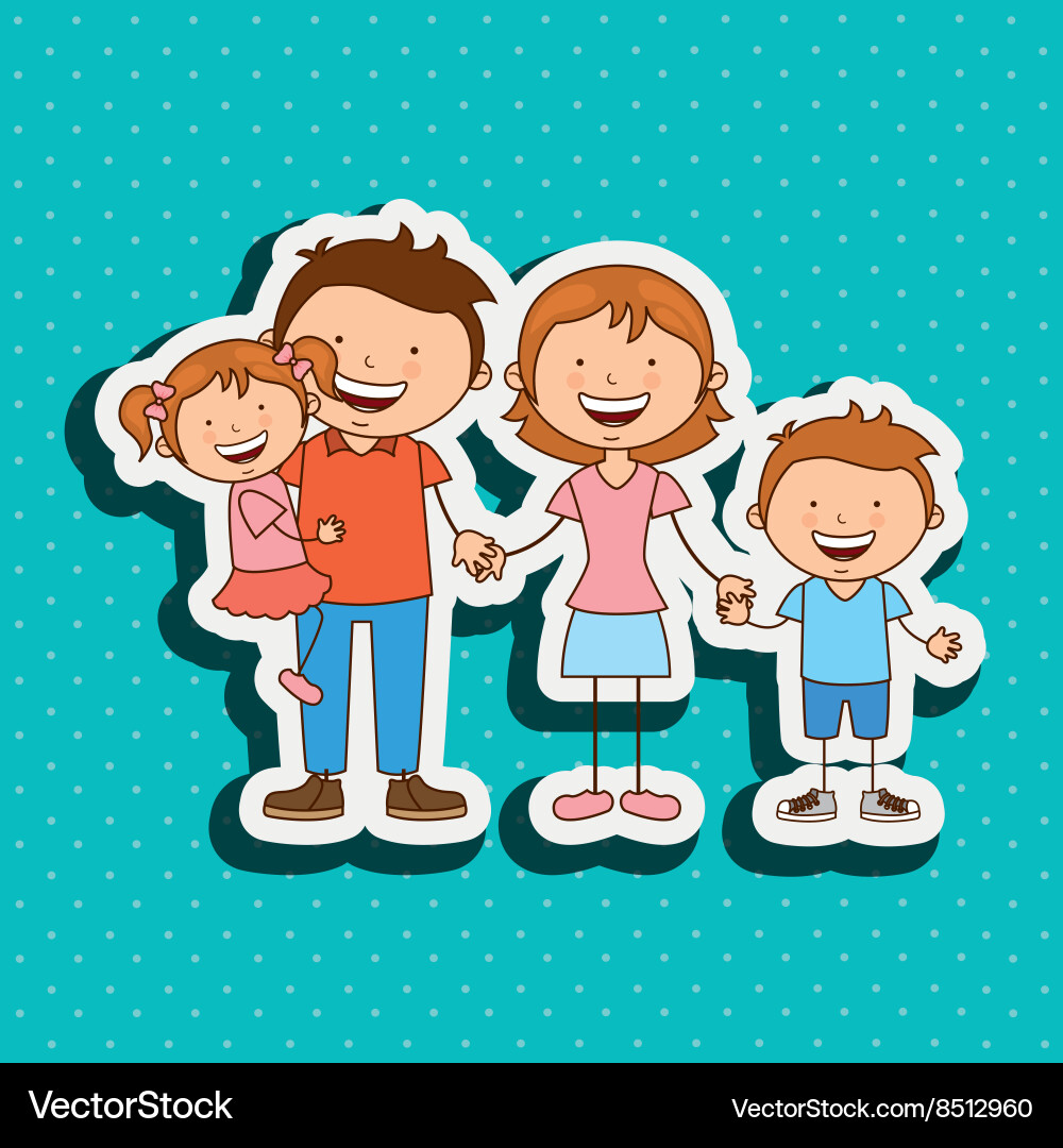 Happy family design Royalty Free Vector Image - VectorStock