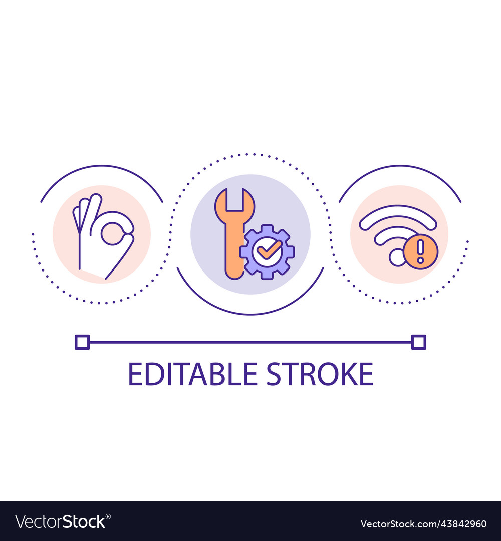 Improving wireless network loop concept icon Vector Image