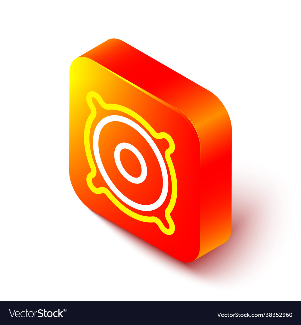 Isometric Line Stereo Speaker Icon Isolated Vector Image