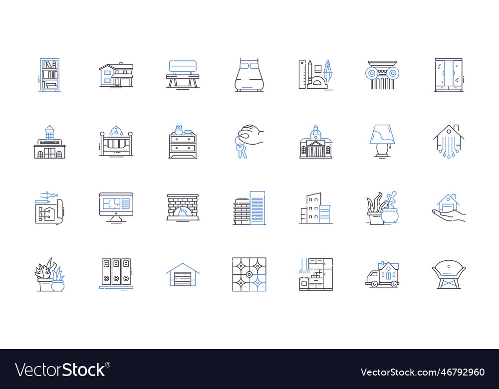 Redesign line icons collection revamp overhaul Vector Image Redesign line icons collection revamp overhaul Vector Image
